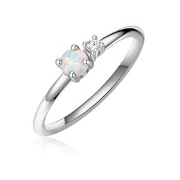 Glanzst&uuml;cke M&uuml;nchen Ring Damen Gr&ouml;&szlig;e 56 mischfarben / silber