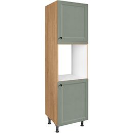 Nobilia Backofenumbauschrank &raquo;"Cascada", Ausrichtung w&auml;hlbar, mit zwei zus&auml;tzlichen T&uuml;ren,&laquo; vormontiert, Breite/H&ouml;he: 60/167,8 cm gr&uuml;n B/H/T: 60cm x 