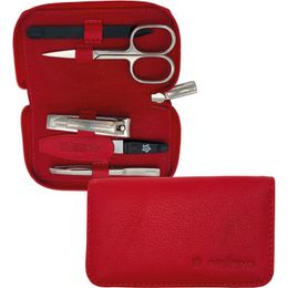 Pfeilring Pfeilring Manik&uuml;re-Etui Nappaleder rot B/H/T: 80mm x 125mm x 30mm 5 Stk.