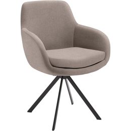 Musterring Esszimmerstuhl &raquo;Tavia&laquo; (Set) 2 Stk.Stativgestell Eisen schwarz, Drehfunktion optional, diverse Farben grau B/H/T: 62cm x 86cm x 66cm, 2 Stk., 