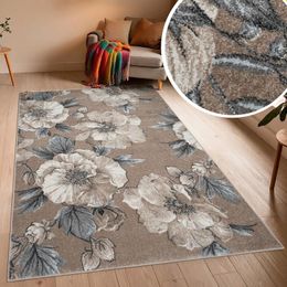 OTTO home Teppich &raquo;Florent, Blumen Design, Vintage&laquo; rechteckig 9 mm H&ouml;he Floral, detailreiche Bl&uuml;ten, Botanical, elegant, Wohnzimmer braun Kunstfaser 