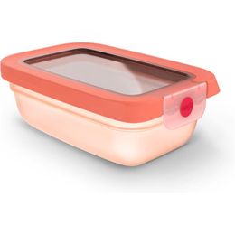 Emsa Frischhaltedose &raquo;oneClick&laquo; verschlossen mit nur 1 x Klick, 100% dicht, made in Germany rosa Polyprophylen (PP) B/H/L: 11,71cm x 6,15cm x 17,49cm