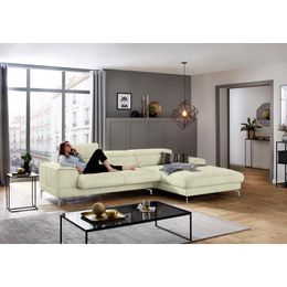 W.Schillig Ecksofa &raquo;piedroo, Designsofa mit tollem Sitzkomfort, bequem und elegant, L-Form&laquo; Kopfteilverstellung, wahlweise mit Sitztiefenverstellung, 