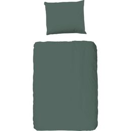 Good Morning Bettw&auml;sche &raquo; Uni&laquo; 2 Stk. 100% Baumwolle, Renforc&eacute;, 135x200, Unifarben, Rei&szlig;verschluss, Wei&szlig; gr&uuml;n Renforc&eacute;, Obermaterial: 100% Baumwolle B