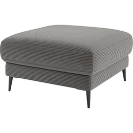 Home Affaire Polsterhocker &raquo;Downtown&laquo; passend zur Serie, auch in Cord grau 88% Polyester, 12% Polyacryl B/H/T: 80cm x 44cm x 80cm, Cord