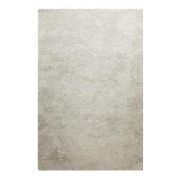Teppich &raquo;Pisa&laquo; rund 25 mm H&ouml;he Hochflor, Microfaser, uni, weich, Shaggy, Wohnzimmer, Schlafzimmer beige Polyester B : 130cm 1 Stk., 25mm, L: 190cm
