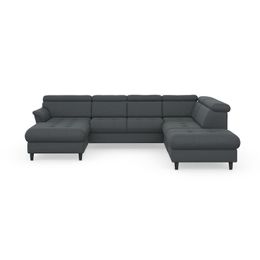 Sit & More sit&more Wohnlandschaft &raquo;Marano U-Form&laquo; inklusive Kopfteilverstellung, optional Schlaffunktion & Bettkasten grau 100% Polyester B/H/T: 304cm x 216cm, 