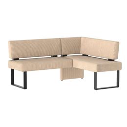 OTTO home Eckbank &raquo;Oliver mit Metallgestell, K&uuml;chenbank&laquo; verschiedene Bez&uuml;ge Cord Esszimmerbank OTTOs Choice wei&szlig; Holzwerkstoff, Massivholz, Polyester