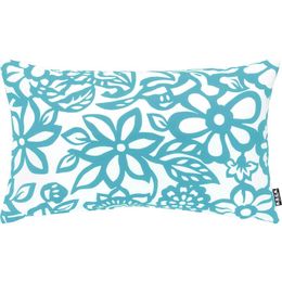 HOCK Dekokissen &raquo;Paloma&laquo; Kissenh&uuml;lle mit F&uuml;llung, 1 St&uuml;ck, in Blumen-Optik blau Polyacryl B/L: 30cm x 50cm, 1 Stk.