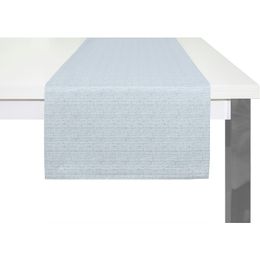 WIRTH Tischl&auml;ufer &raquo;Berwick&laquo; blau Baumwolle, Polyester B/L: 150cm x 40cm, 1 Stk.
