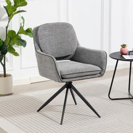 Duo Collection Esszimmerstuhl &raquo;Esra&laquo; () 2 Stk. grau B/H/T: 59cm x 91cm x 64cm, 2 Stk., Webstoff