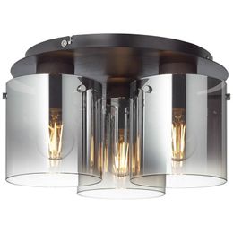 Brilliant Deckenleuchte &raquo;Beth&laquo; E27 1 Stk. Deckenlampe 35cm schwarz/rauchglas schwarz 3, &Oslash; 35cm H: 21cm, 1 Stk.
