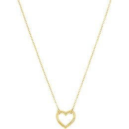 Amor Damen Charm-Kette &raquo;Herz&laquo; gold Silber 925 (Sterlingsilber), L: 42 B: 1,2mm