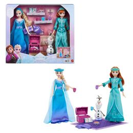 Mattel Anziehpuppe &raquo;Disney Die Eisk&ouml;nigin Schwestern-Pyjamaparty Set mit Anna- und Elsa&laquo; Modepuppen, Olaf-Figur und 14 Zubeh&ouml;rteilen Einheitsgr&ouml;&szlig;e 