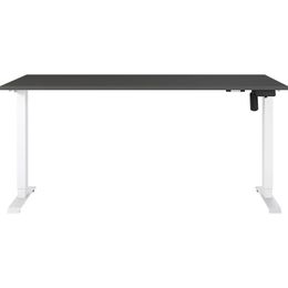 Germania Schreibtisch &raquo;Boras&laquo; Breite 120/140/160/180 cm, Metallgestell, elektrisch h&ouml;henverstellbar B/H/T: 180cm x 120cm x 80cm, Gestellfarbe Wei&szlig;