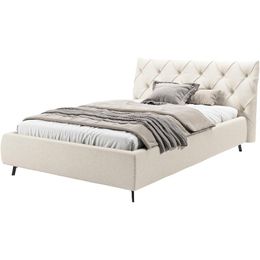 Home Affaire Polsterbett &raquo;Elloree, in 4 Breiten bis 200cm, auch in Leder&laquo; Kopfteilh&ouml;he 105 cm, belastbar bis 280 kg, auch in &Uuml;berl&auml;nge 220cm beige 96%