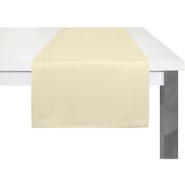 WIRTH Tischl&auml;ufer &raquo;Neufahrn&laquo; beige Kunstfaser B/L: 40cm x 150cm, eckig