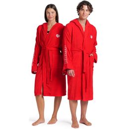 Bademantel &raquo;arena Unisex Zeppelin Bademantel&laquo; 1 Stk. Schwimmbad, Sauna, Baumwolle, Unisex, weich, bequem, Kapuze, leicht rot Baumwolle L L: 118cm