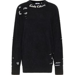 Carlo Colucci Pullover Herren Gr&ouml;&szlig;e L graumeliert / schwarz / wei&szlig;
