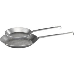 GSW Pfannen-Set Eisen Set, 1x Bratpfanne &Oslash; 28 cm, 1x Bratpfanne &Oslash; 20 cm, 2 Stk. tlg. Induktion grau &Oslash; 28cm