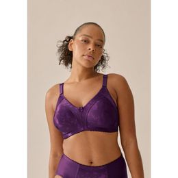 Naturana Damen Minimizer-BH &raquo;Minimizer&laquo; 1 Stk. Shaping-Effekt, breite Tr&auml;ger, feminin, b&uuml;gellos, Satin, Blumenmuster pink 75, Cup A