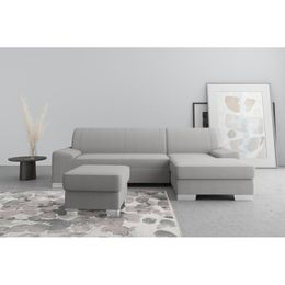 DOMO collection Ecksofa &raquo;Anzio L-Form, whlw. Bettfunktion, Federkern, hochwertig, Breite 271 cm&laquo; Mit Bettfunktion, Recamiere rechts, Chenille-Struktur