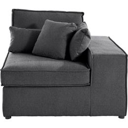 OTTO home Sofaelement &raquo;Florid&laquo; als Teil eines Modulsofas,, fester Sitzkomfort, auch in Cord schwarz Baumwollmix (60% Baumwolle/40% Leinen);Struktur 