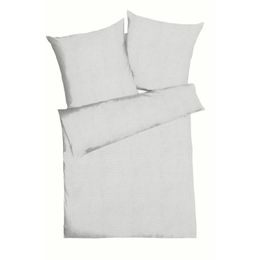Kaeppel Bettw&auml;sche &raquo;Uni&laquo; 2 Stk. Unifarben silber Musselin, Obermaterial: 100% Baumwolle B/L: 155cm x 220cm, 1 Stk., 1 Stk., Musselin, B/L: 80cm x 80cm, 2 Stk.