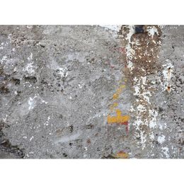 Livingwalls living walls Fototapete &raquo;Designwalls Beton Detail&laquo; glatt Vlies, Wand, Schr&auml;ge, Decke gelb Vlies B/L: 3,5m x 2,55m