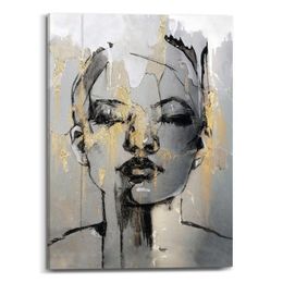 Reinders Leinwandbild &raquo;Goldenes Gesicht&laquo; gold Leinwand B/H/T: 50cm x 70cm x 2,5cm