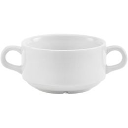 Van Well Suppenteller &raquo;Trend&laquo; (Suppentasse), Porzellan, 240 ml wei&szlig; Porzellan Einheitsgr&ouml;&szlig;e