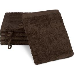 Ross Waschhandschuh &raquo;Vita 4004&laquo; braun Frottier B/L: 16cmx22cm, 6 Stk.