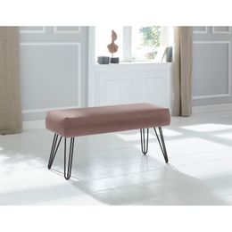 exxpo - sofa fashion Sitzbank &raquo;Doppio&laquo; Frei im Raum stellbar pink 100% Polyester B/H/T: 104cm x 50cm x 40cm, Samtvelours, Bankhocker