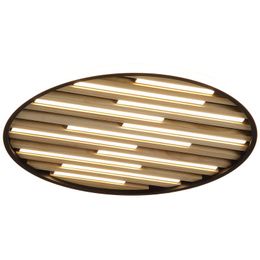 Searchlight LED Deckenleuchte &raquo;Equalise LED Deckenleuchte, Mattschwarz und Holz&laquo; LED-Modul 1 Stk. H: 5,5cm, 1 Stk.