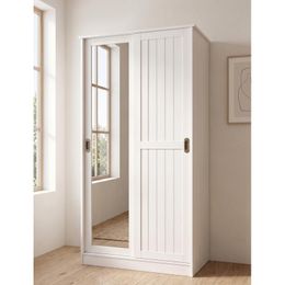 OTTO home Garderobenschrank &raquo;Malm&ouml; Mehrzweckschrank mit Schiebet&uuml;ren und Spiegel&laquo; aus massiver FSC -zertifizierter Kiefer, B/T/H 93/37/187 cm 