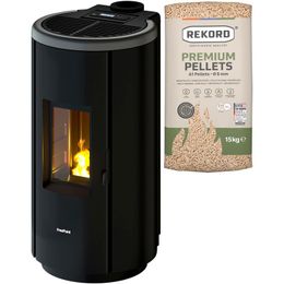 FreePoint Pelletofen &raquo;Chrome 7&laquo; schwarz
