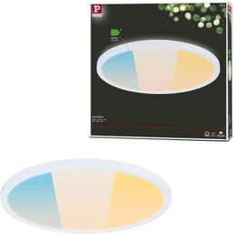 Paulmann LED Panel &raquo;Atria Shine 3000K IP44 White Select rund&laquo; LED-Modul 1 Stk. Tageslichtwei&szlig; Farbwechsler, Farbsteuerung wei&szlig; 1, &Oslash; 39,8cm H: 3,5cm, 1 Stk.