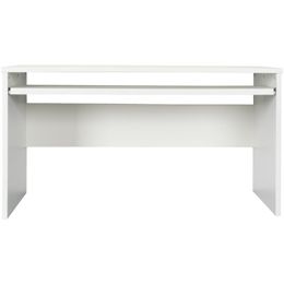 VOGL M&ouml;belfabrik Schreibtisch &raquo;Barrie mit 2-farbigem Tastaturauszug&laquo; in 2 Breiten, 2,5 cm Tischplattenst&auml;rke, Made in Germany wei&szlig; B/H/T: 137cm x 73cm