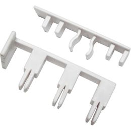 Gardinia Gardinenstangen-Endst&uuml;ck &raquo;mit Ausklinkung 3-l&auml;ufig&laquo; Serie Fl&auml;chenvorhang-Technik Atlanta 3-l&auml;ufig wei&szlig; 1 Stk.