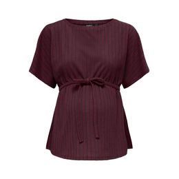 Only Maternity Umstand T-Shirt 'OLMPetris' Damen Gr&ouml;&szlig;e L dunkelrot / schwarz