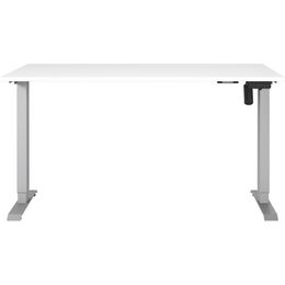Germania Schreibtisch &raquo;Boras&laquo; Breite 120/140/160/180 cm, Metallgestell, elektrisch h&ouml;henverstellbar wei&szlig; B/H/T: 140cm x 120cm x 80cm, Gestellfarbe 