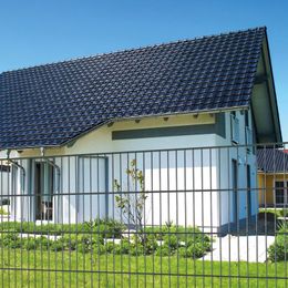 Peddy Shield Einstabmattenzaun 125 cm hoch, 3 Matten f&uuml;r 6 m Zaun, ohne Pfosten grau Stahl H/L: 125cm x 6m