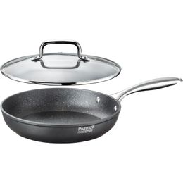 Pinti Inox PINTINOX Bratpfanne &raquo;ST1&laquo; Aluminium Set, 3-lagige Antihaftbeschichtung, Induktionsgeeignet, inkl. Glasdeckel grau &Oslash; 28cm