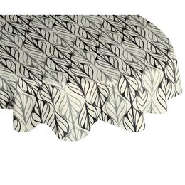 Adam Tischdecke &raquo;Wave&laquo; aus Leinen und Bio-Baumwolle beige Bio-Baumwolle, Leinen B/L: 220cm x 145cm, 1 Stk., oval