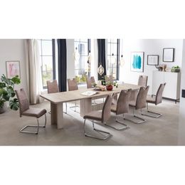 Hela Essgruppe &raquo;Lia, 11tlg. Sitzgruppe, Extra viel Platz&laquo; Set, 11tlg.-Set, ausziehbar, Esstisch plus 10 St&uuml;hle, 11 Stk. tlg. Ausziebar 160 - 300 cm 