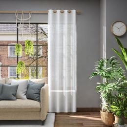Neutex for you! Vorhang &raquo;Libre-ECO&laquo; &Ouml;sen 1 Stk. tlg. grau Jacquard, Polyester 245cm, &Ouml;sen, 142cm