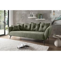 Home Affaire 3-Sitzer &raquo;Baggio Breite 236 cm, modernes Sofa, hoher Fu&szlig;, bequem&laquo; schwarze Metallf&uuml;&szlig;e 100% Polyester B/H/T: 236cm x 94cm x 103cm, Velours