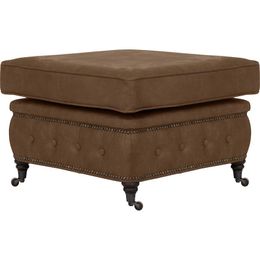 Home Affaire Polsterhocker &raquo;Aarburg&laquo; passend zur Serie "Aarburg" braun 100% Polyester B/H/T: 75cm x 50cm x 70cm, Luxus-Microfaser Lederoptik