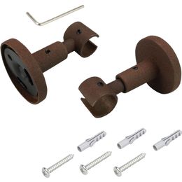 Liedeco Deckentr&auml;ger f&uuml;r Gardinenstangen f&uuml;r Gardinenstangen &Oslash; 16 mm braun &Oslash; 1,6cm
