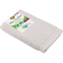 G&ouml;zze Badetuch &raquo;Uni Recycelt&laquo; Uni Farben, 100% recycelten Materialien silber Frottier, Obermaterial: 65% Baumwolle, 35% Polyester B/L: 70cmx140cm, 1 Stk., 